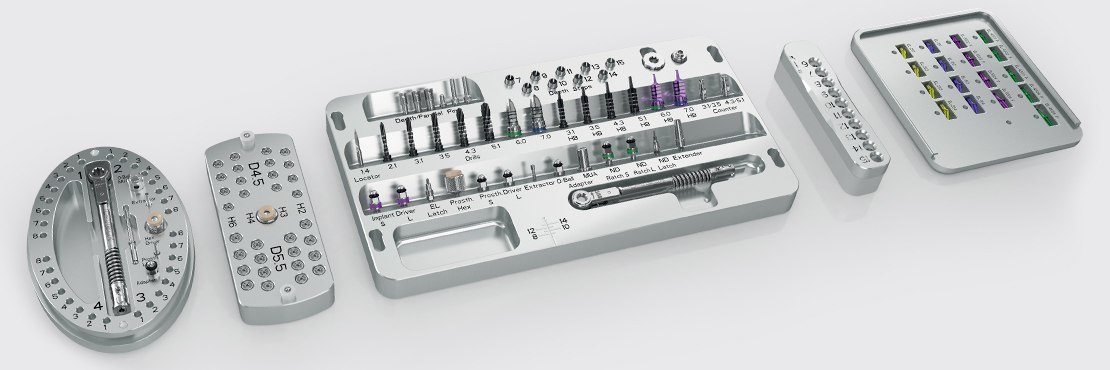 Aluminum surgical and prosthetic kits for dentists and laboratory ...